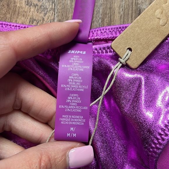 SKIMS | Swim | Skims Metallic Halter Monokini Bathing Suit | Poshmark